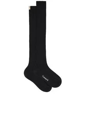 Comme Si Knee High Sock Black