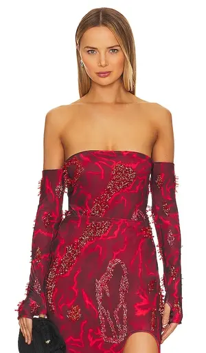 ONALAJA Zusi Bodysuit In Red