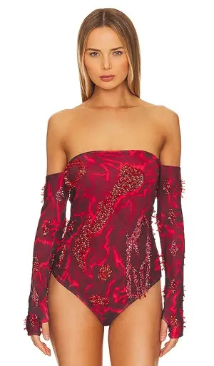 ONALAJA Zusi Bodysuit In Red