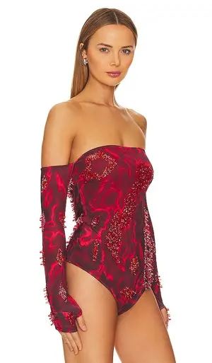 ONALAJA Zusi Bodysuit In Red
