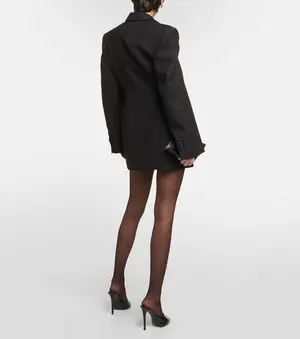 Wardrobe.NYC Wool Blazer Minidress - Black