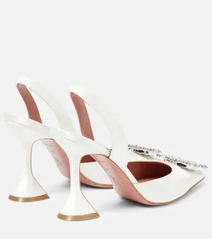 Amina Muaddi Begum Slingback Pumps - White