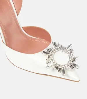 Amina Muaddi Begum Slingback Pumps - White