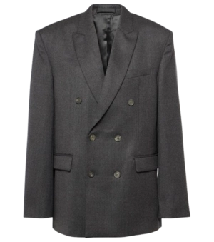Wardrobe.NYC Double-breasted Wool Blazer - Grey
