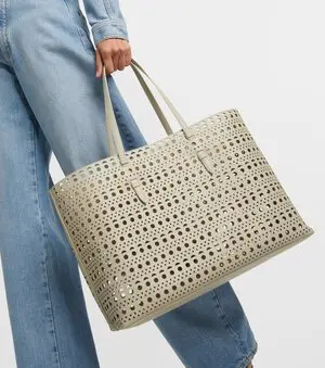 Alaïa Mina 44 Vienne Wave Leather Tote Bag