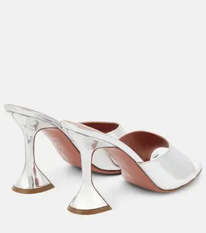 Amina Muaddi Lupita Mirrored Leather Mules