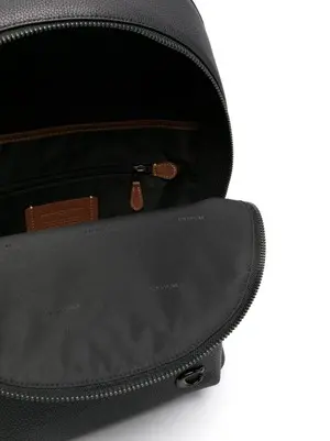 COACH® Logo-plaque Leather Backpack