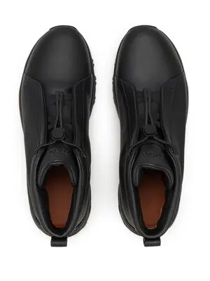 Zegna Triple Stitch Vetta Leather Sneakers