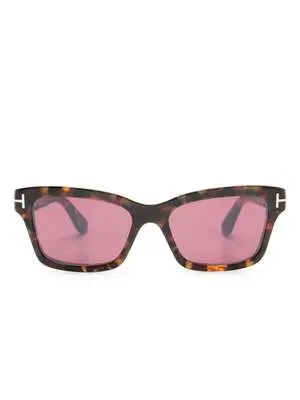 TOM FORD Tortoiseshell Square Frame Sunglasses - Brown