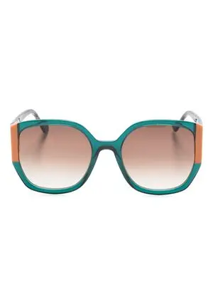 FACE À FACE Sunset 1 Round-frame Sunglasses - Green