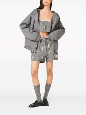 Miu Miu Floral-embellished Crop Top