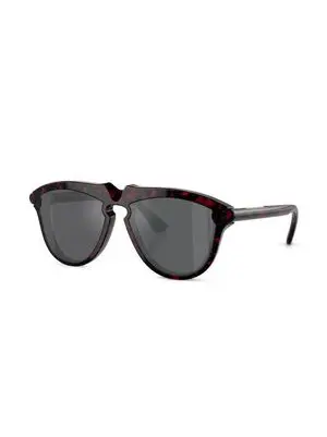 Burberry Tortoiseshell Round Frame Sunglasses - Red