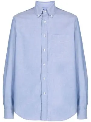 Aspesi Button-down Collar Cotton Shirt - Blue
