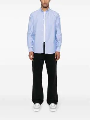 Aspesi Button-down Collar Cotton Shirt - Blue