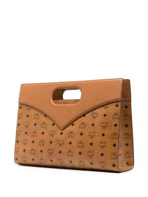 Mcm Visetos-print Tote Bag - Brown