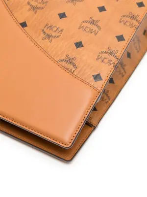 Mcm Visetos-print Tote Bag - Brown
