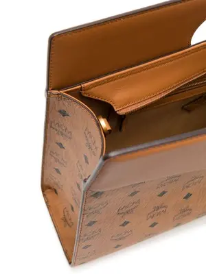 Mcm Visetos-print Tote Bag - Brown