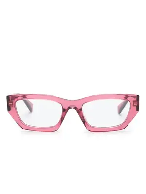 Miu Miu Rectangle-frame Glasses - Red