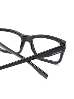 Karl Lagerfeld Logo-print Rectangle-frame Glasses