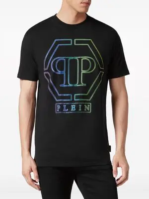 Philipp Plein Hexagon-logo Rhinestone-embellished T-shirt