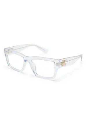 Miu Miu Logo-plaque Square-frame Glasses