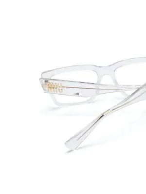 Miu Miu Logo-plaque Square-frame Glasses