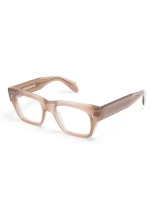 CUTLER & GROSS Logo-engraved Rectangle-frame Eyeglasses