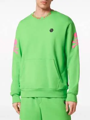 Philipp Plein Skull-print Sweatshirt - Green