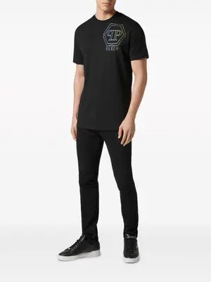 Philipp Plein Hexagon Rhinestone-embellished Cotton T-shirt