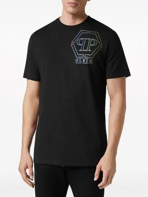 Philipp Plein Hexagon Rhinestone-embellished Cotton T-shirt