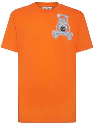 Philipp Plein Teddy Bear-print Cotton T-shirt - Orange