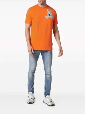 Philipp Plein Teddy Bear-print Cotton T-shirt - Orange
