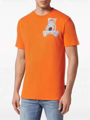 Philipp Plein Teddy Bear-print Cotton T-shirt - Orange