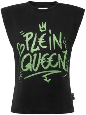 Philipp Plein Slogan Print Cotton T-shirt