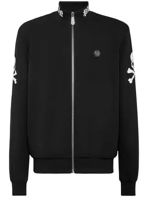 Philipp Plein Embroidered Bomber Jacket - Black
