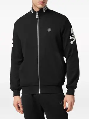 Philipp Plein Embroidered Bomber Jacket - Black