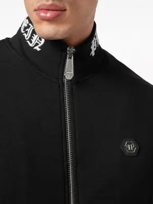 Philipp Plein Embroidered Bomber Jacket - Black