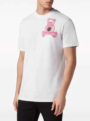 Philipp Plein Teddy Bear-print Cotton T-shirt - White