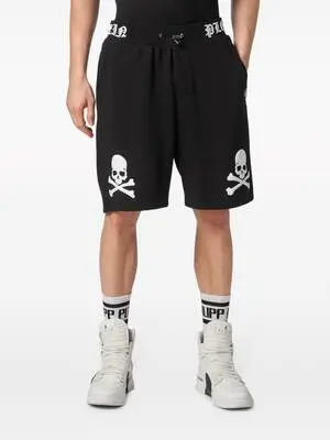 Philipp Plein Logo-embroidered Knee-length Shorts