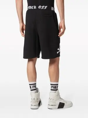 Philipp Plein Logo-embroidered Knee-length Shorts