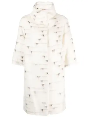 Peserico Patterned Jacquard Single-breasted Coat