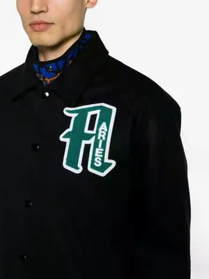 Aries Logo Appliqué Varsity Jacket