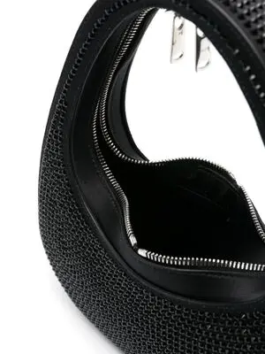 Coperni Crystal-embellished Swipe Bag - Black