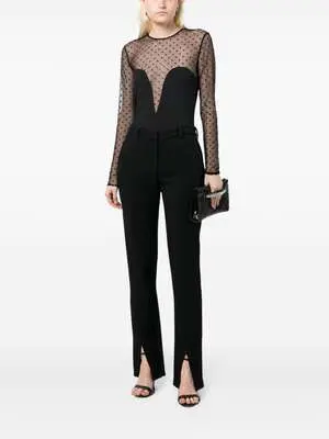 FLEUR DU MAL Dotty Plunge Bodysuit