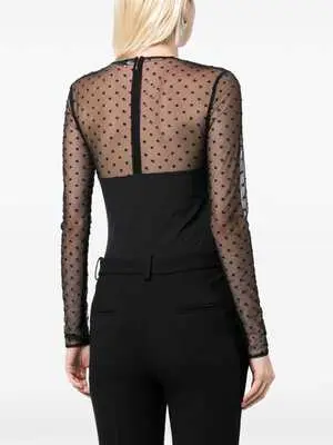 FLEUR DU MAL Dotty Plunge Bodysuit