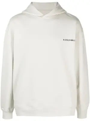 A-COLD-WALL* Essentials Logo-print Cotton Hoodie - Neutrals