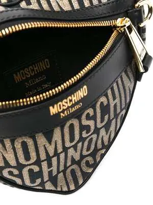 Moschino Jacquard Metallic Clutch Bag
