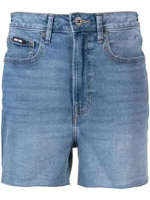 Dkny Kent High-rise Denim Shorts - Blue