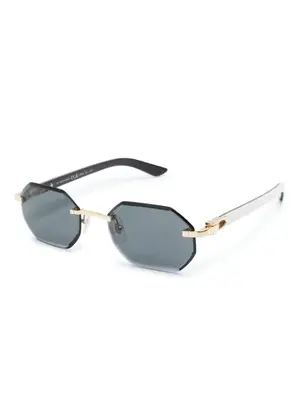 CARTIER Geometric Rimless Sunglasses