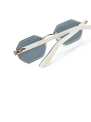 CARTIER Geometric Rimless Sunglasses